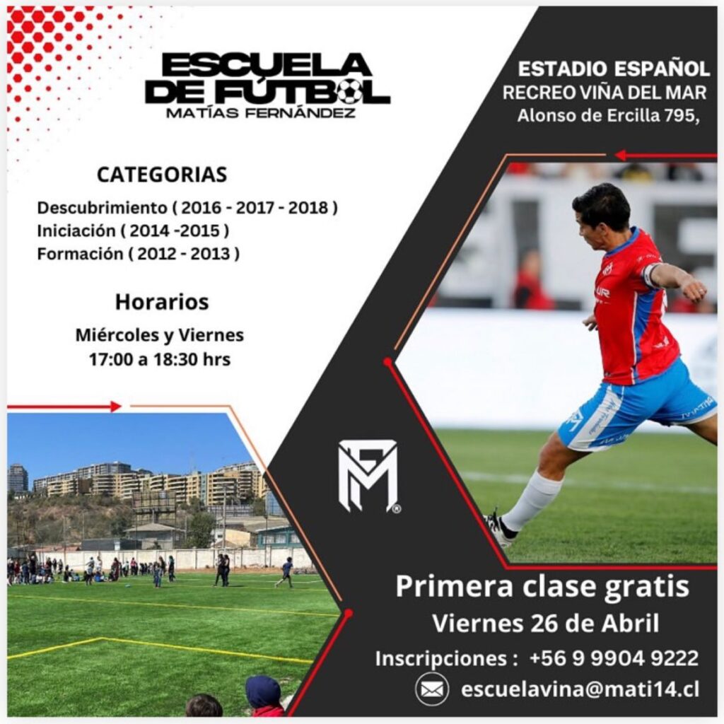 Ex seleccionado Matías Fernández abre escuela de fútbol en Viña del Mar ...