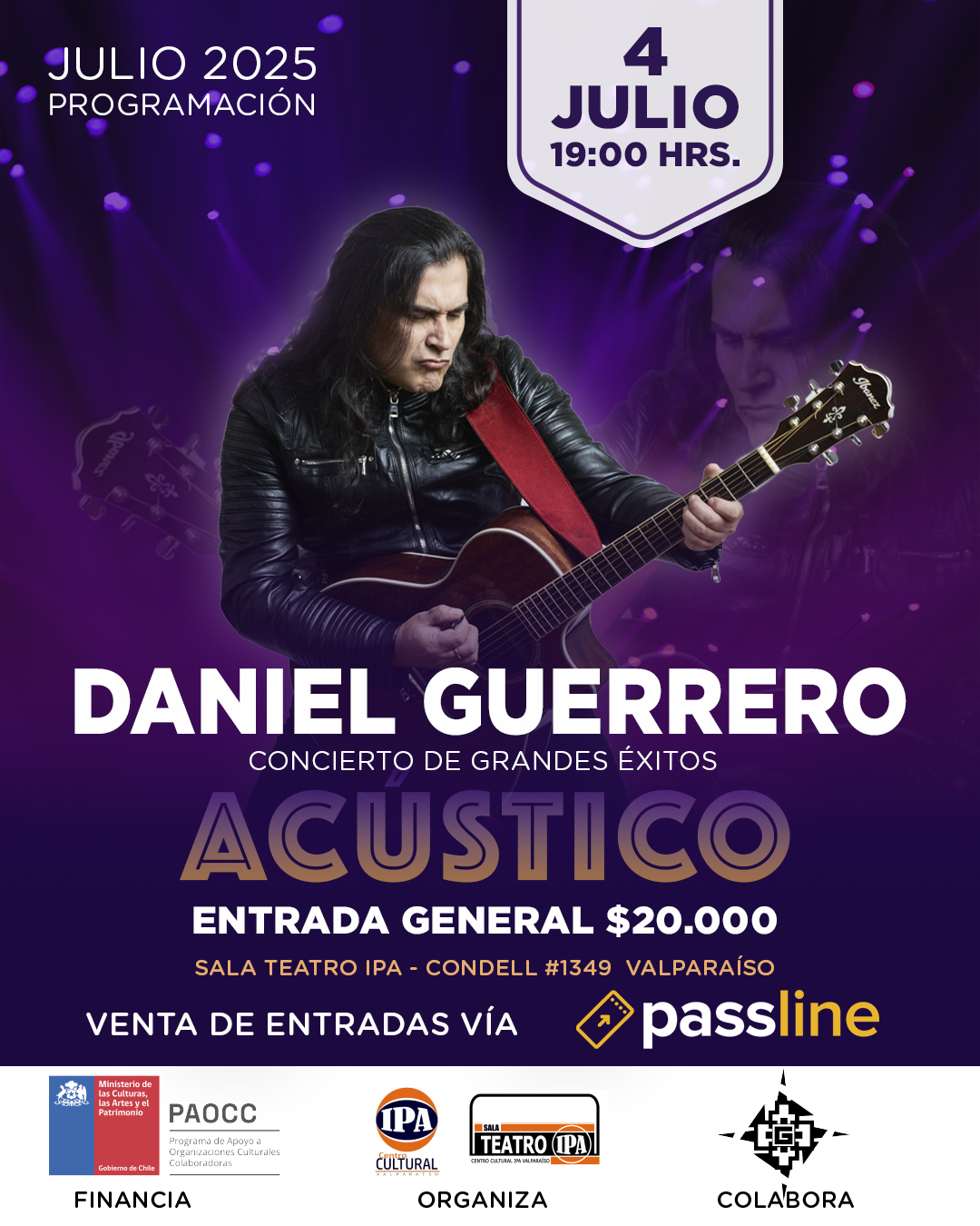 Daniel Guerrero llega en julio a Valparaíso con concierto íntimo ...